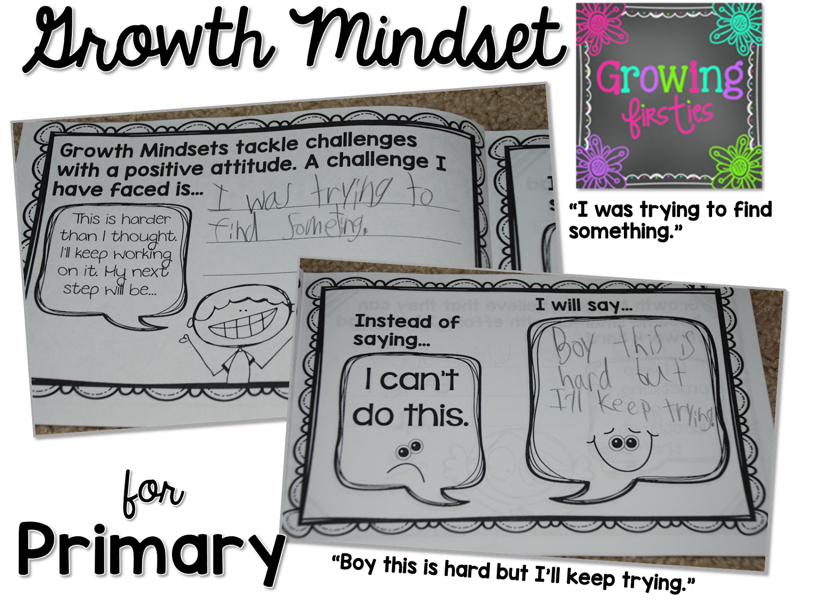 Primary Chalkboard: Growth Mindset