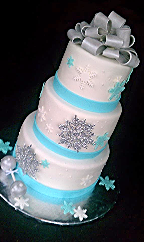 Sweet Cakes: Winter Snowflake Themed Baby Shower Cake