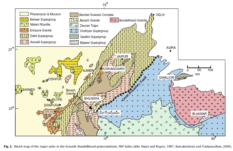 Aravalli Range Map