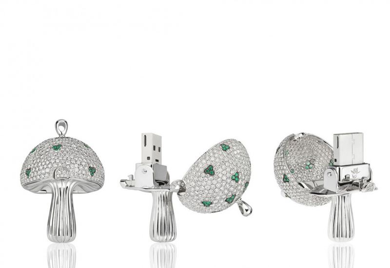 Disappear Here: Shawish Geneva Produce Magic Mushroom Luxury USB Drive.