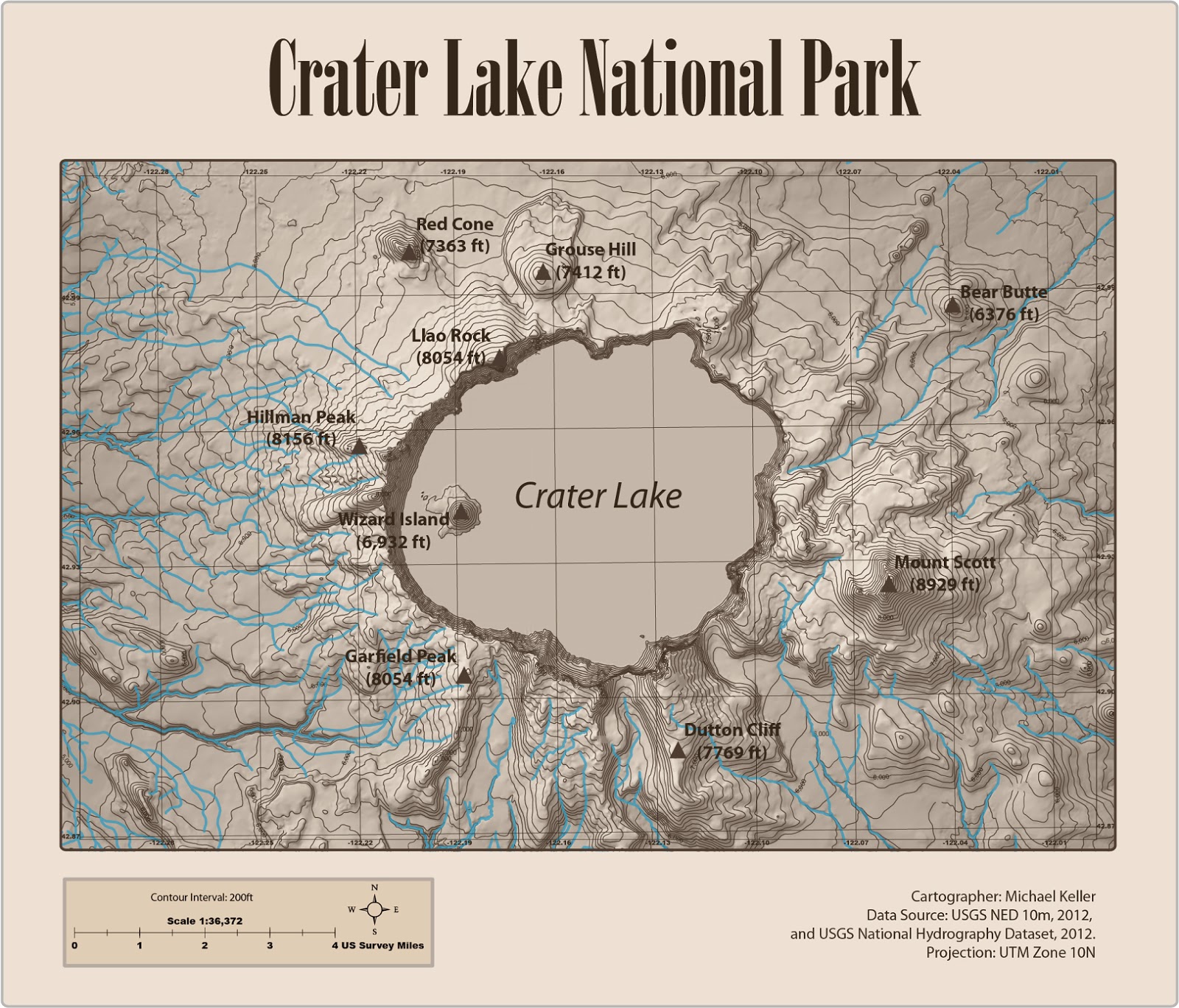 GIS Maps: Crate Lake Map