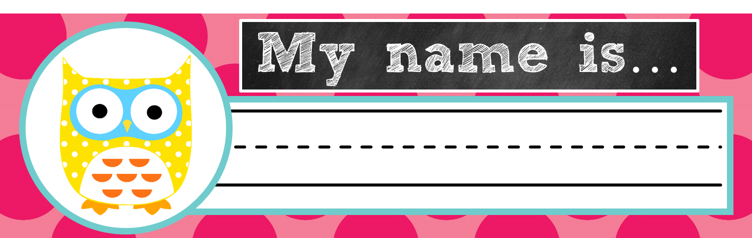 The Teaching Sweet Shoppe!: FREEBIE! Owl Themed Name Tags!