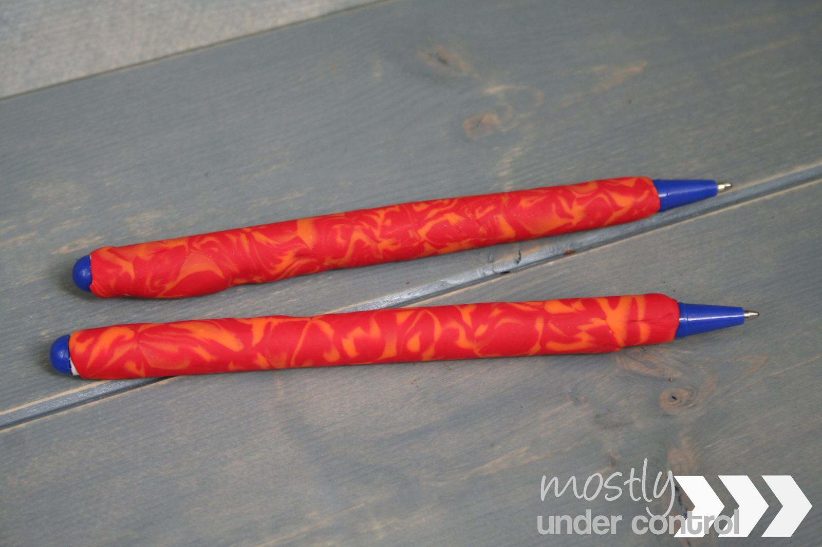 DIY Polymer Clay Pens - Mostly Under Control