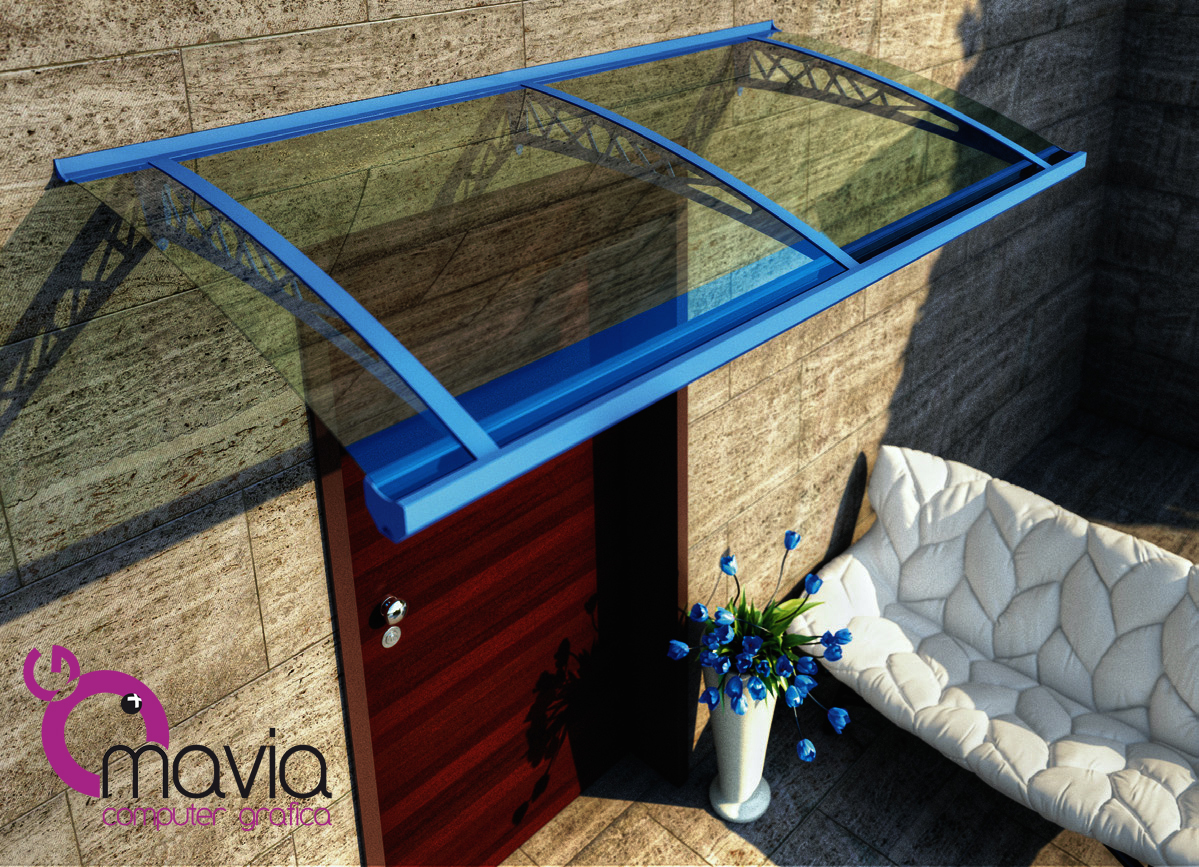 Arredamento di interni: Pensiline:pensilina per ingressi con struttura ...