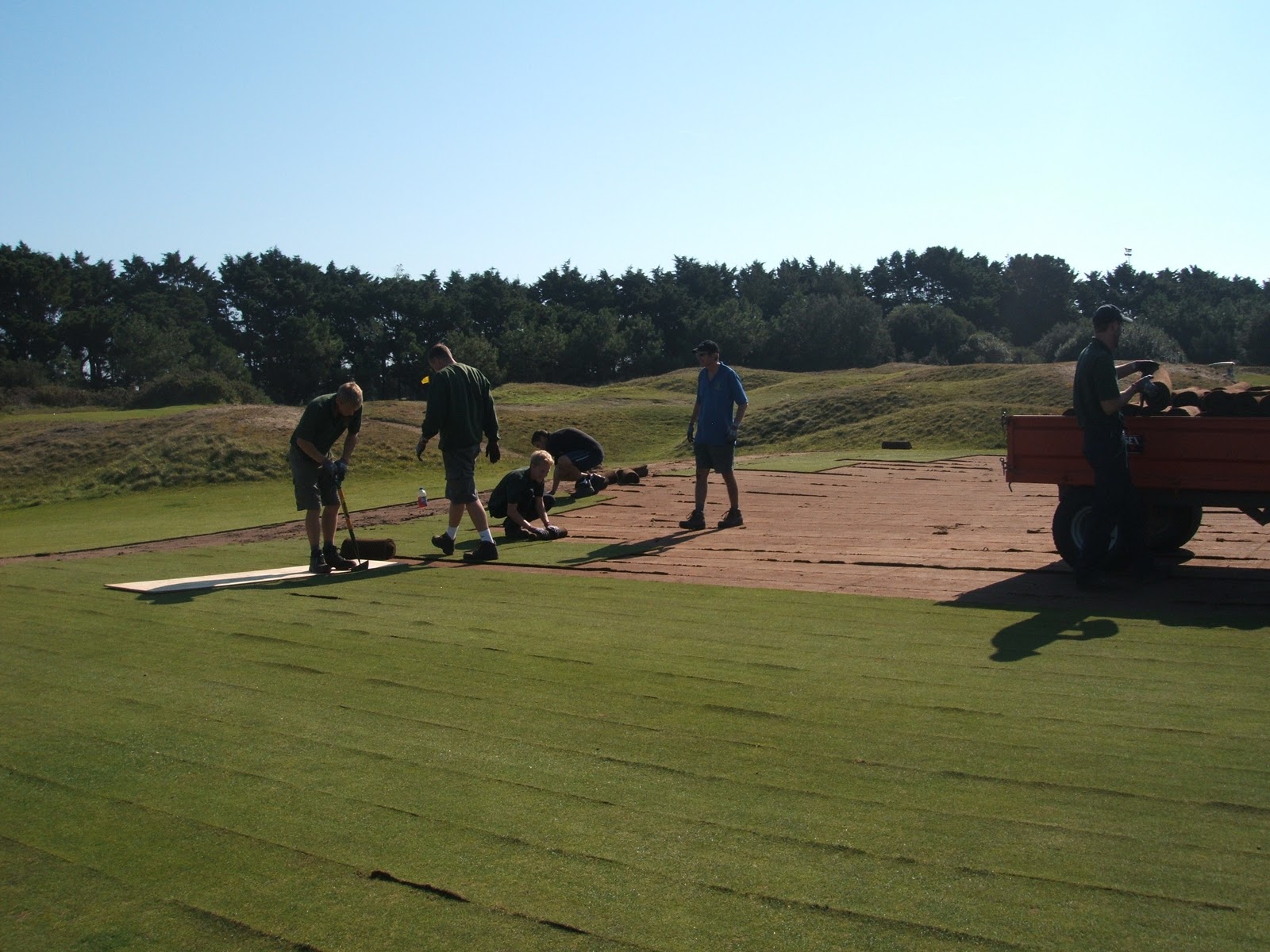 La Moye Golf Club: Turf Stripping 12th Green