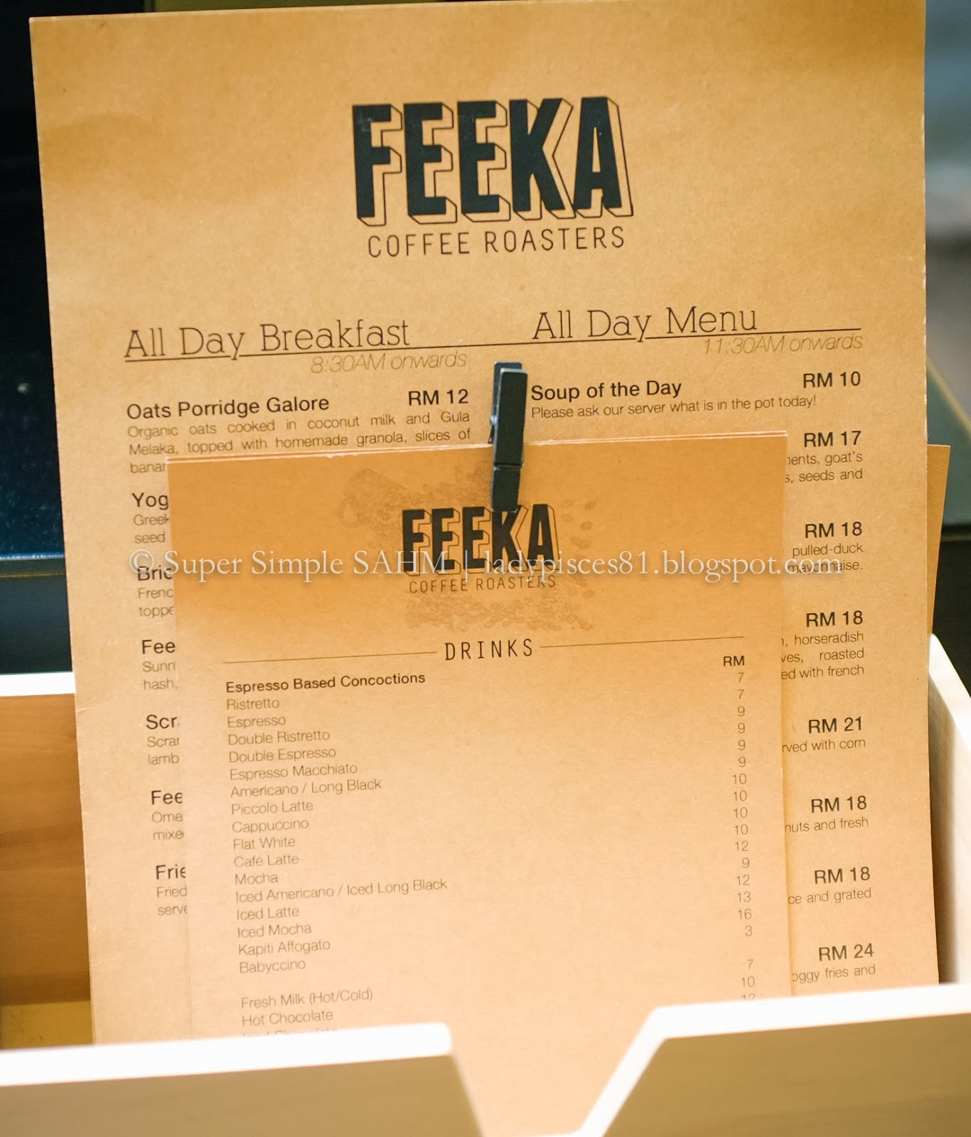 Super Simple SAHM: Feeka Coffee Roasters, KL