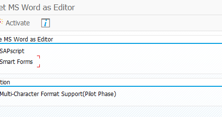 ABAPer Notes: Turn on default MS Word Editor in Smartforms SAP S/4HANA