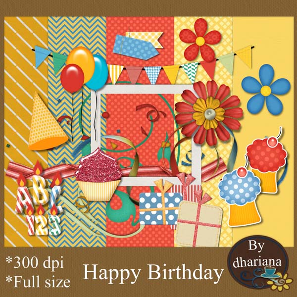 Dhariana Scraps: Happy Birthday freebie