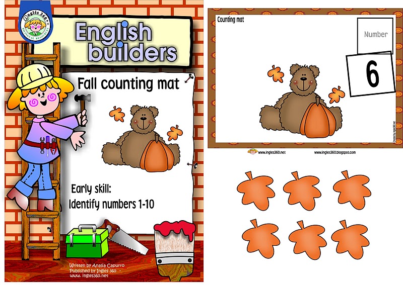 Fall counting mat - Classroom Freebies