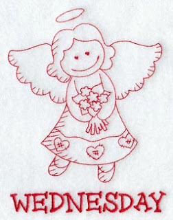 "Go For It" Embroidery: Day of the Week Angels