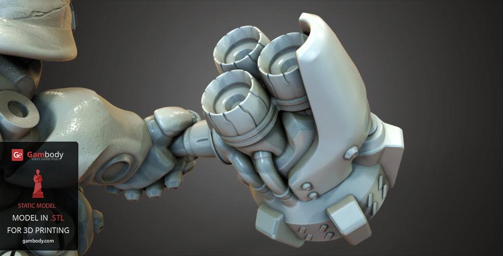 Overwatch - Reinhardt 3D Model | Static Figurine | 3D Printing Designs