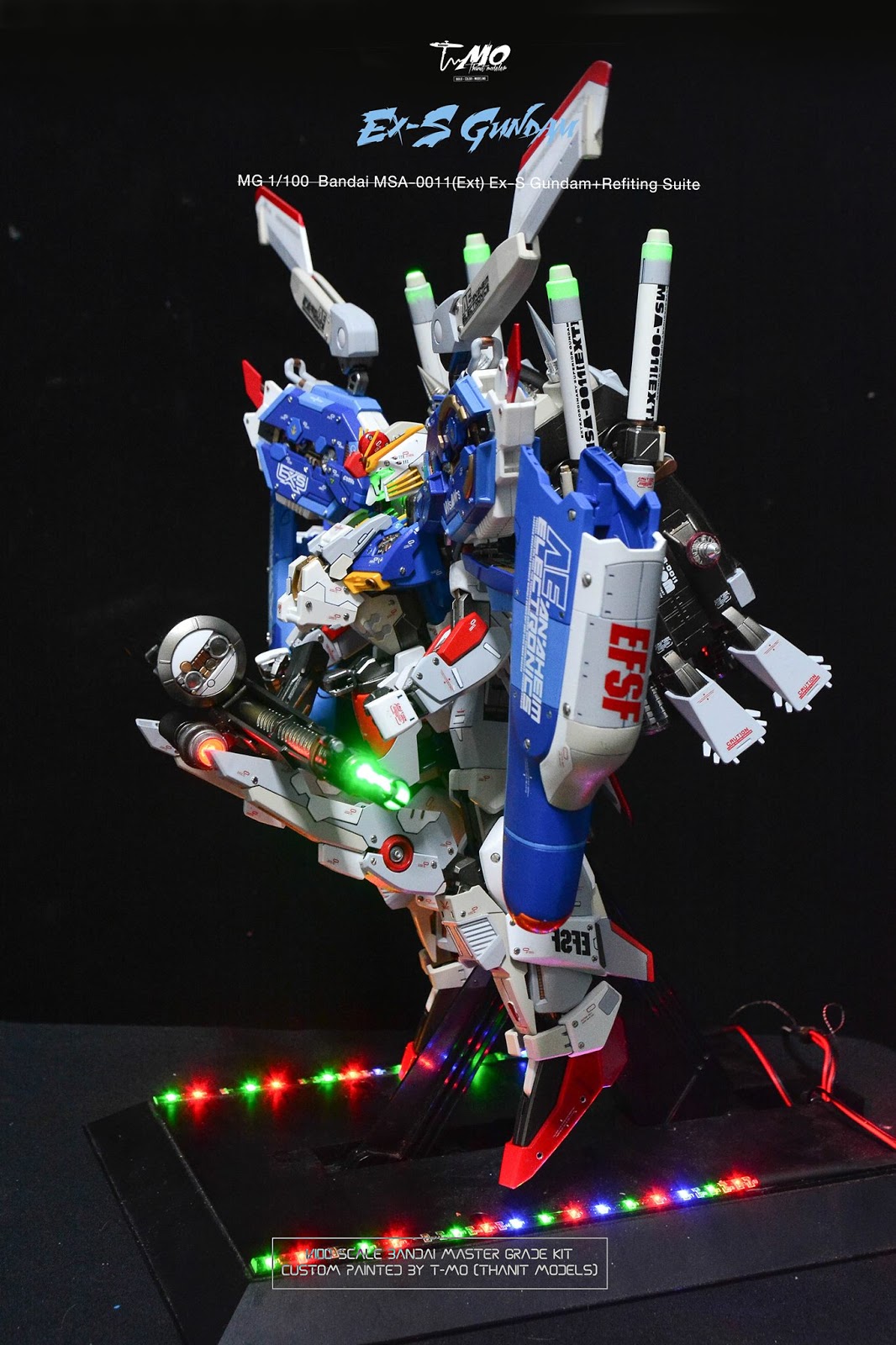 GUNDAM GUY: MG 1/100 Ex-S Gundam 'Refit Suit' - Customized Build w/ LEDs