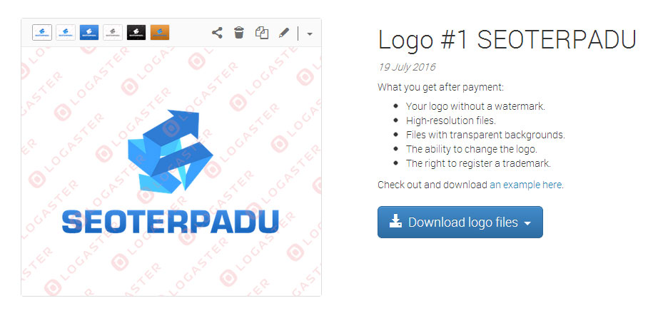 Cara membuat desain logo di situs Logaster - SafeLink