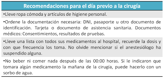 El periodo preoperatorio: ¿Cómo prepararme para la cirugía?