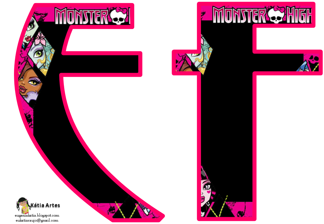 Alfabeto con caras de las Monster High. - Oh my Alfabetos!
