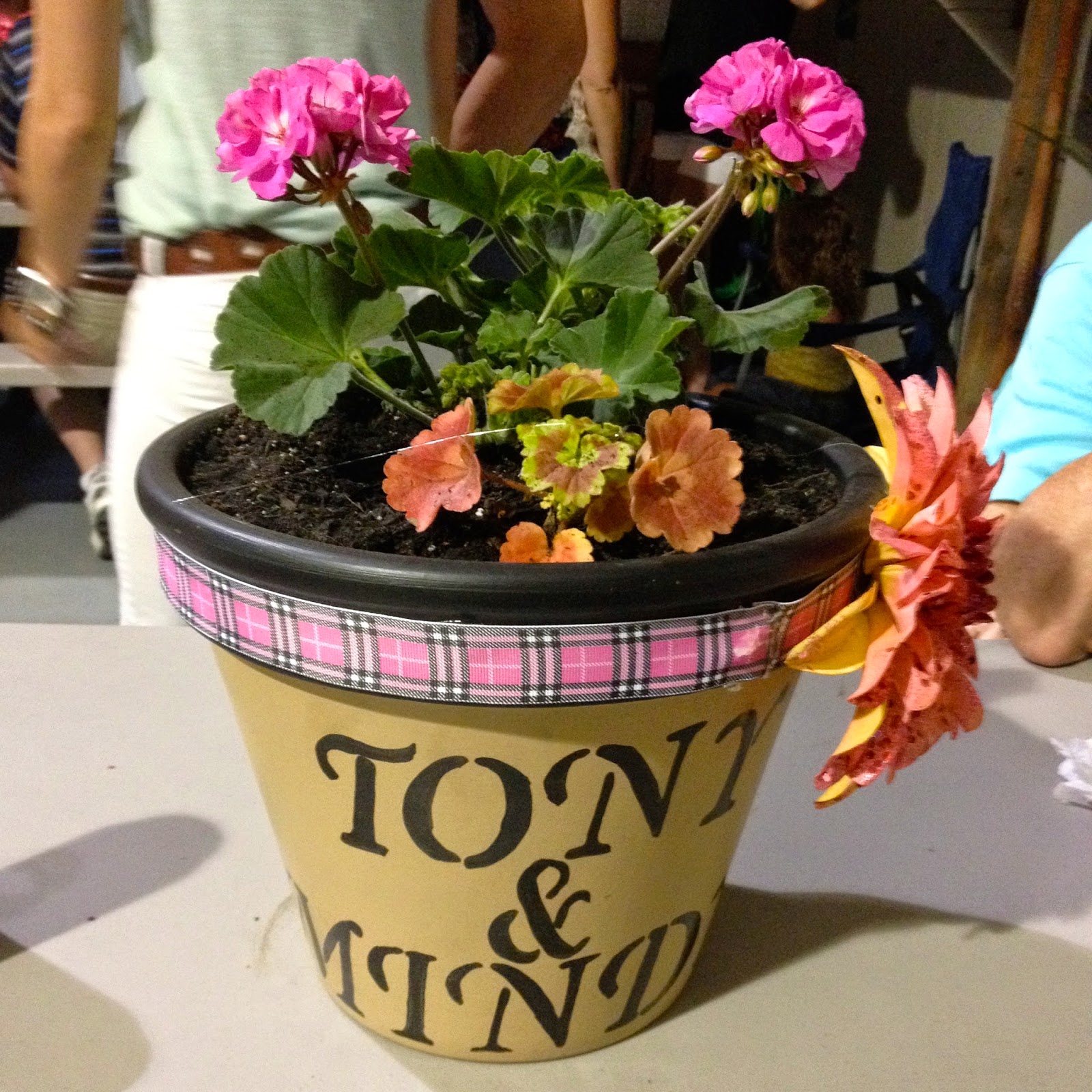 DIY Why Spend More: Mod Podge pics on clay pots