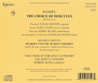 makdelart - classique: Handel - The Choice of Hercules [& Maurice ...