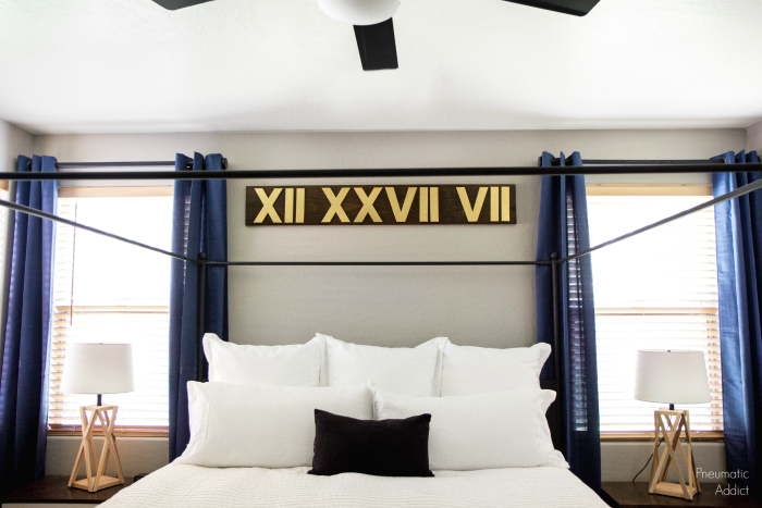 How to Make a Roman Numeral Wedding Date Sign | Pneumatic Addict