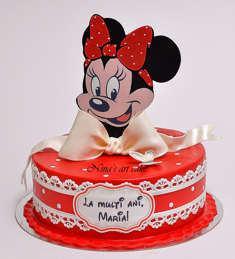 Nina's Art Cake: Tort "Minnie Mouse" pentru Maria