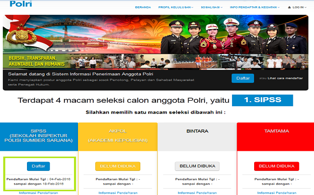 Telah Dibuka Pendaftaran Sekolah Inspektur Polisi Sumber Sarjana TA ...