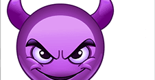 Wicked Purple Smiley | Symbols & Emoticons