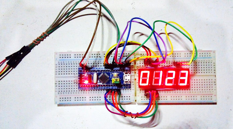 STM32F103 Scanning 4 Digit Seven Segment