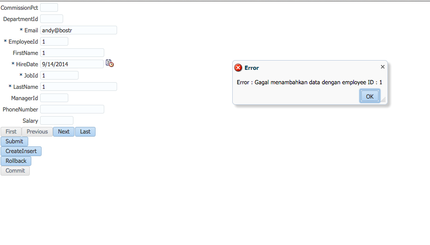 Nostra Technology: ADF - Mengubah pesan error part 1