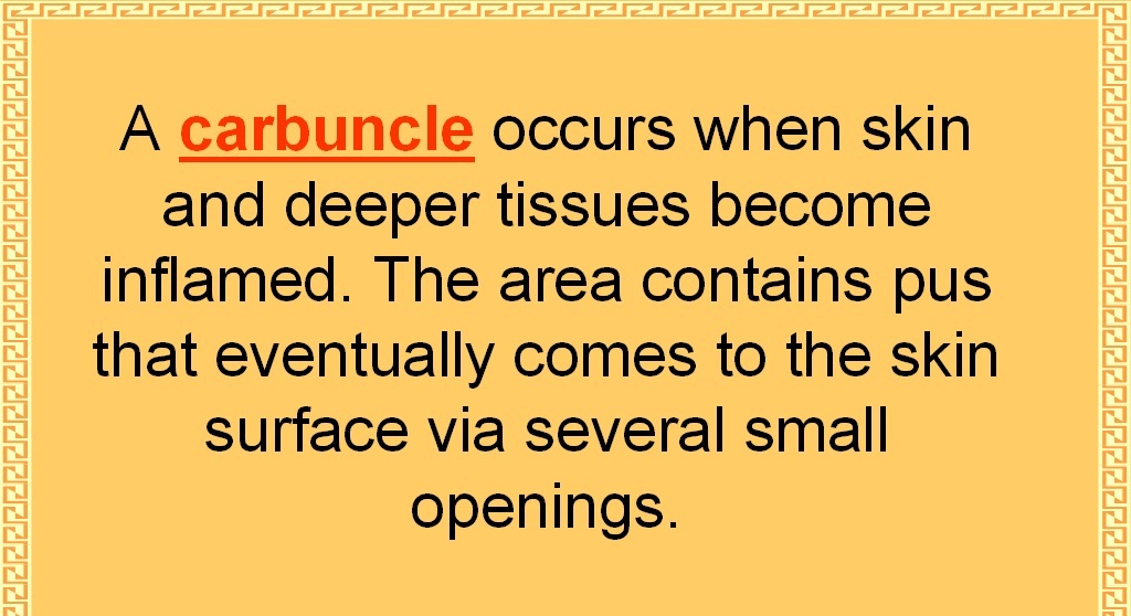 SKIN DISORDERS CONTAGIOUS, "Carbuncle"