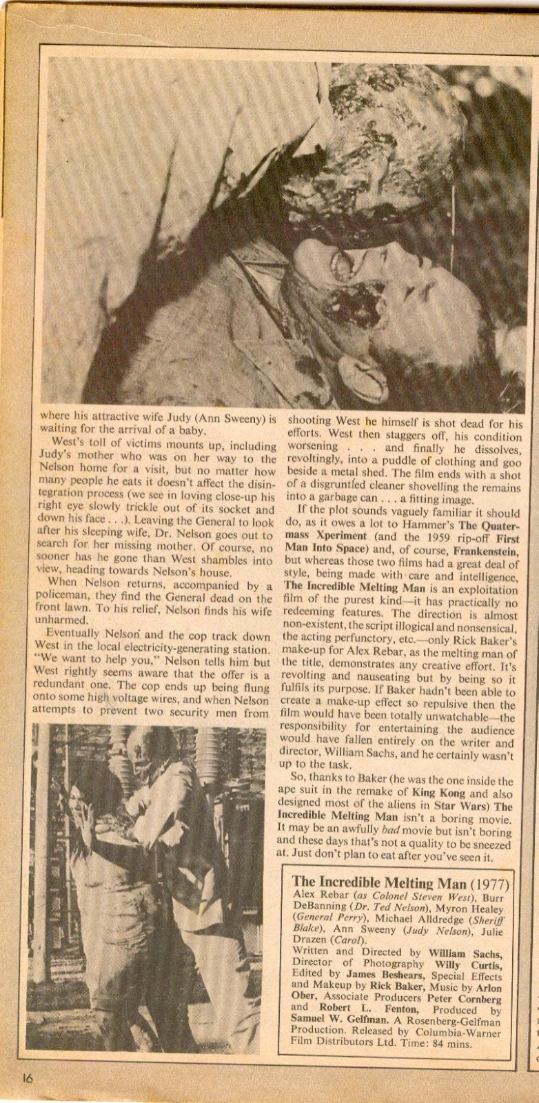 Dr. Theda's Crypt: The Incredible Melting Man....