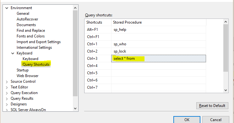 Help For Developers: select * from Query Shortcut in Sql Server