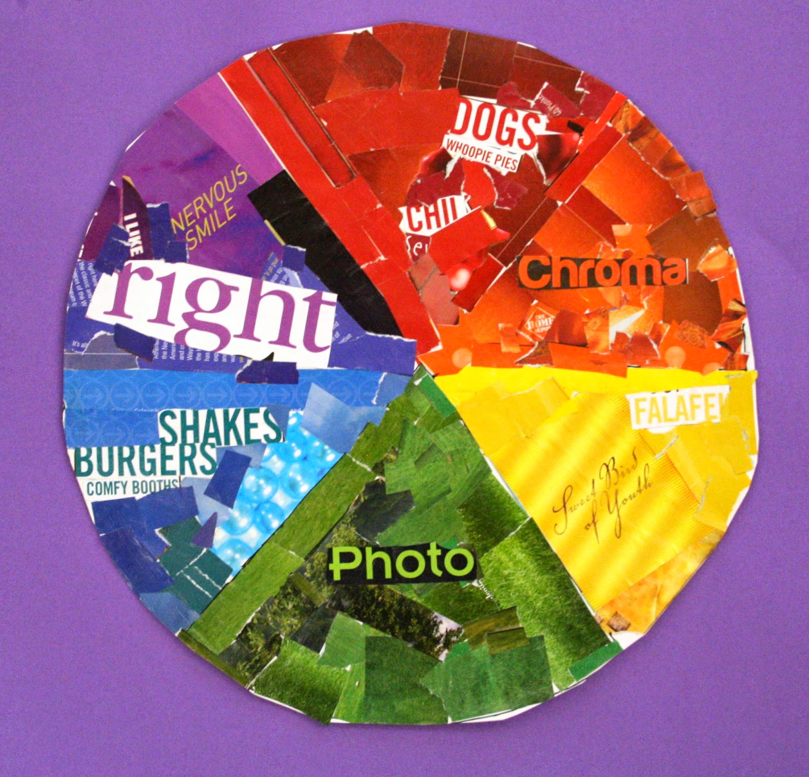 Monument Valley Regional Middle School Art Class: Color Wheel Collages ...