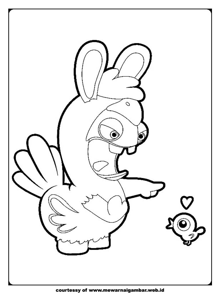 Mewarnai Gambar Kartun Rabbids Invasion | Mewarnai Gambar
