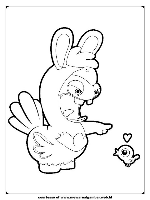 Mewarnai Gambar Kartun Rabbids Invasion | Mewarnai Gambar