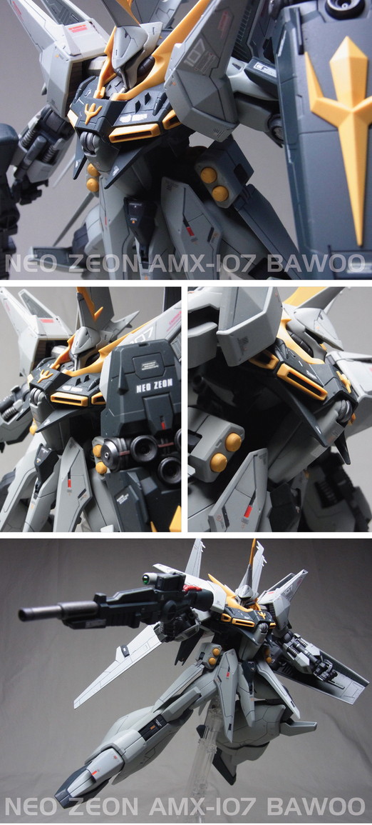 GUNDAM GUY: RE/100 AMX-107 Bawoo - Customized Build