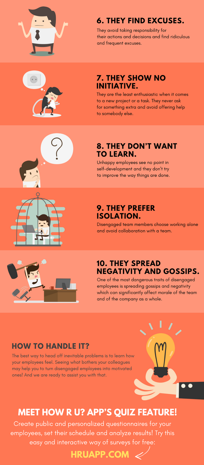 10 Signs of Highly Disengaged Employees (Infographic) | How R U