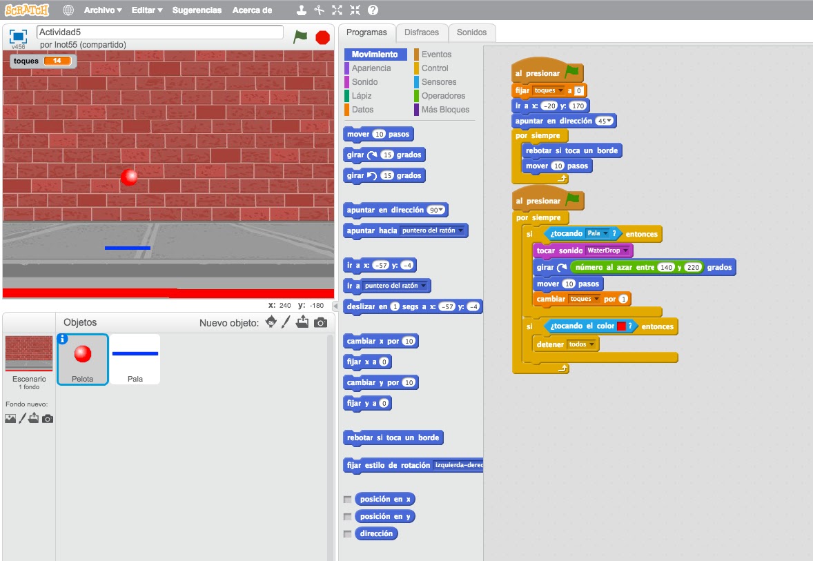 Competencias clave con Scratch: Actividades realizadas durante el ...