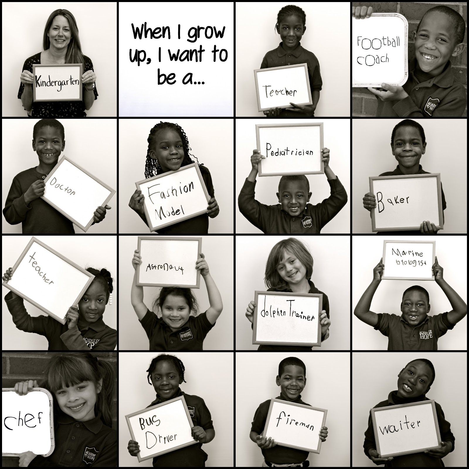 Kindergarten Hopefuls: When We Grow Up...