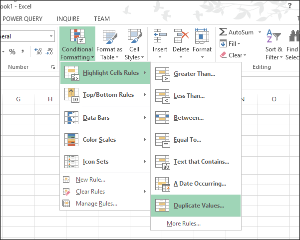 Microsoft Excel How To Find Duplicate Values