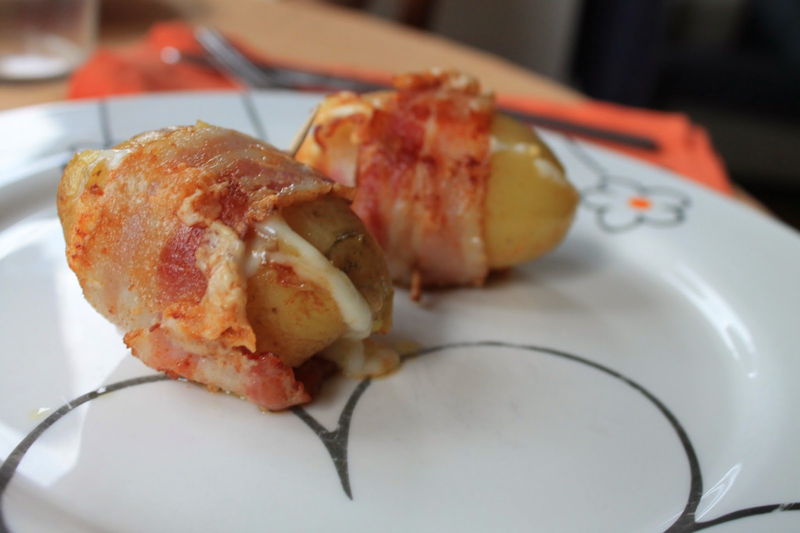 Mamá en la cocina: Patatas con queso de cabra y bacon