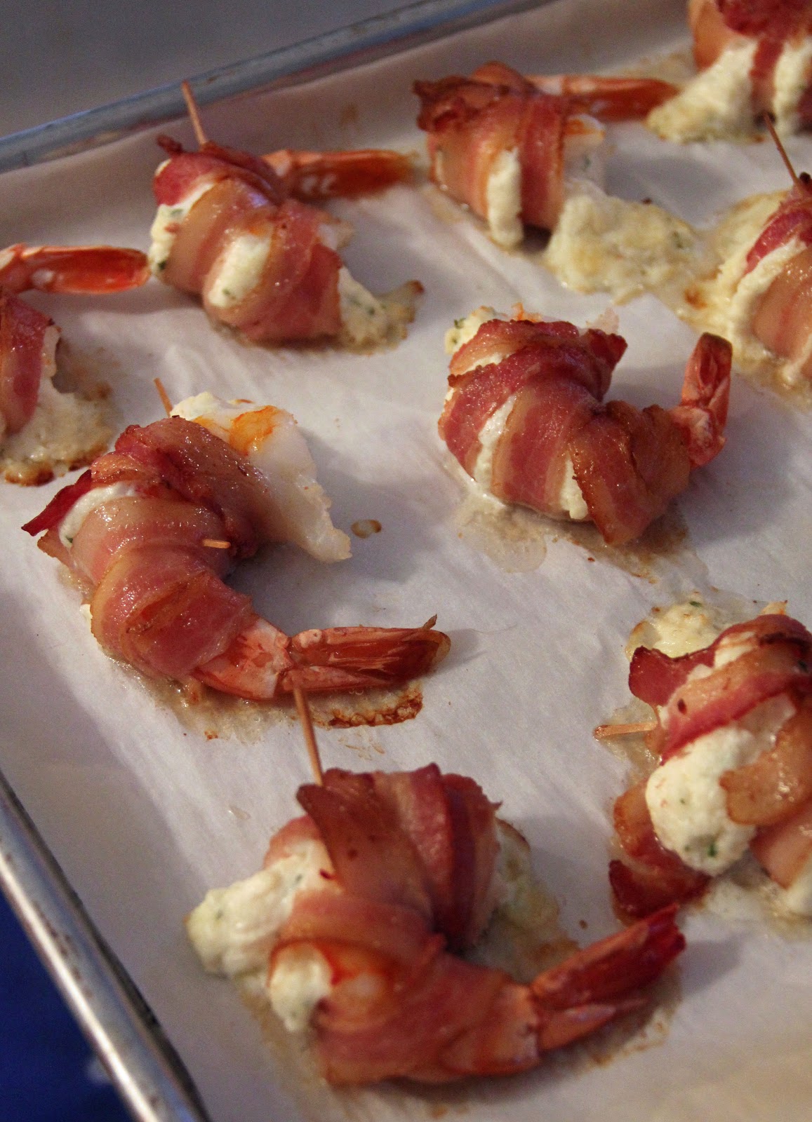 Jo and Sue: Bacon Wrapped Crab Stuffed Prawns