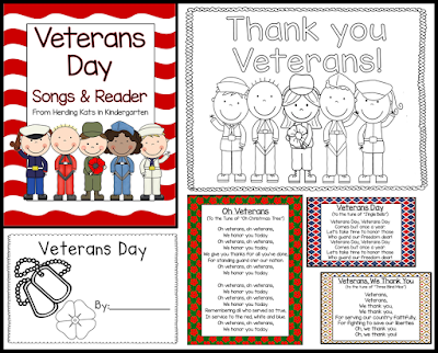 Herding Kats in Kindergarten: Veterans Day Emergent Reader, Videos and ...