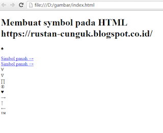 Tutorial HTML Lengkap : Mengenal Simbol Pada HTML ~ Cunguk~Blogger