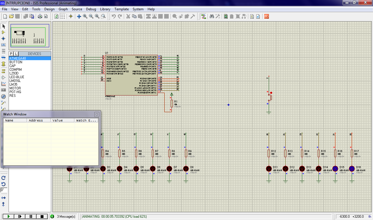 MICROCONTROLADORES AVR: INT0 EN ENSAMBLADOR EJEMPLO DEMOSTRATIVO