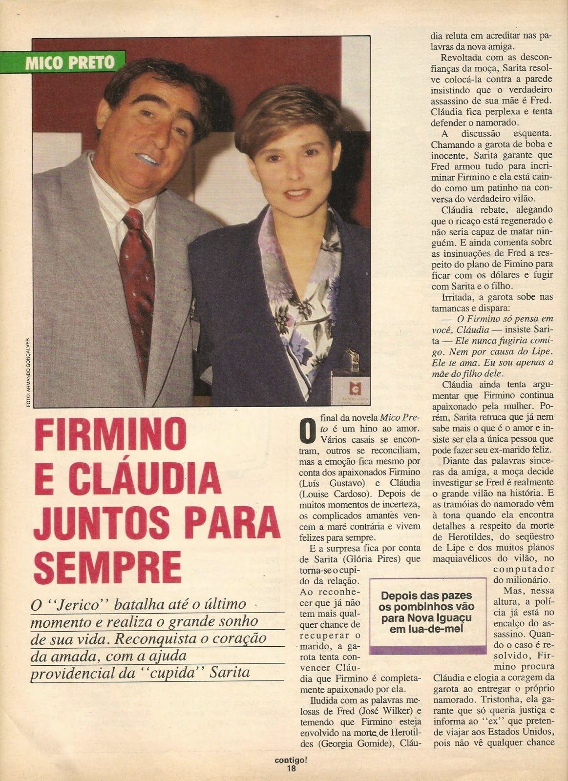 revista amiga & novelas: MICO PRETO - 1990