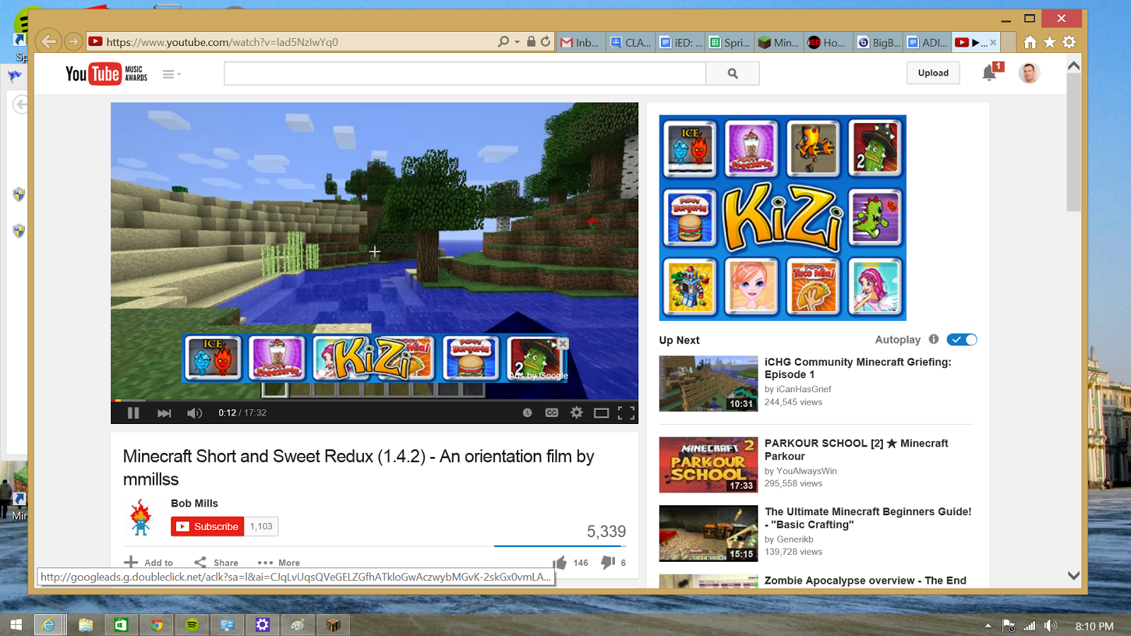 Hello my name is Alex : Class 7, Minecraft: Interface Fundamentals.