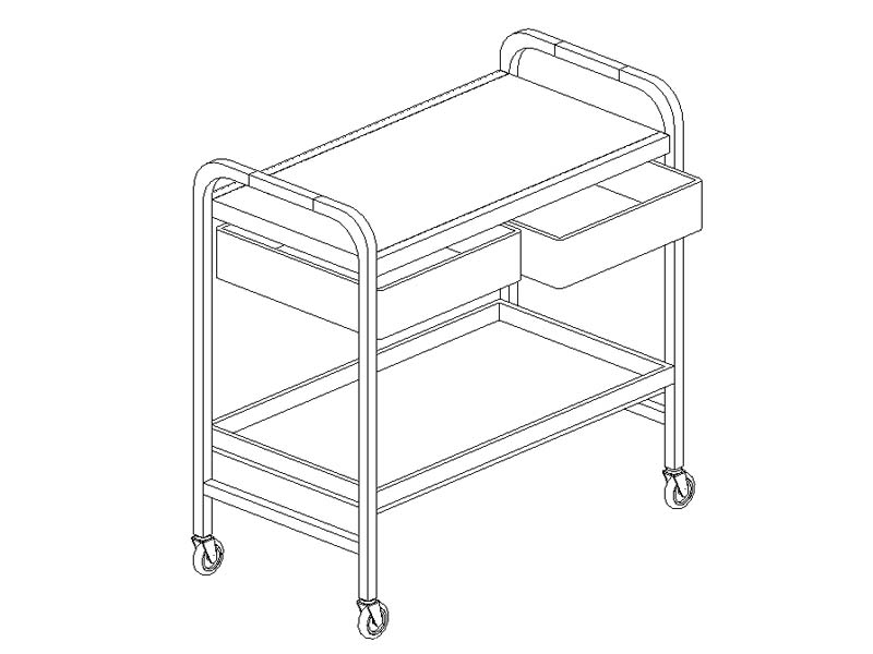BIM HEALTHCARE REVIT FAMILIES : Utility Carts