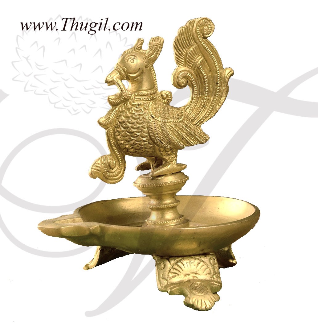 Illuminating Devotion: Brass Oil Lamps of Tamil Nadu for Daily Worship ...