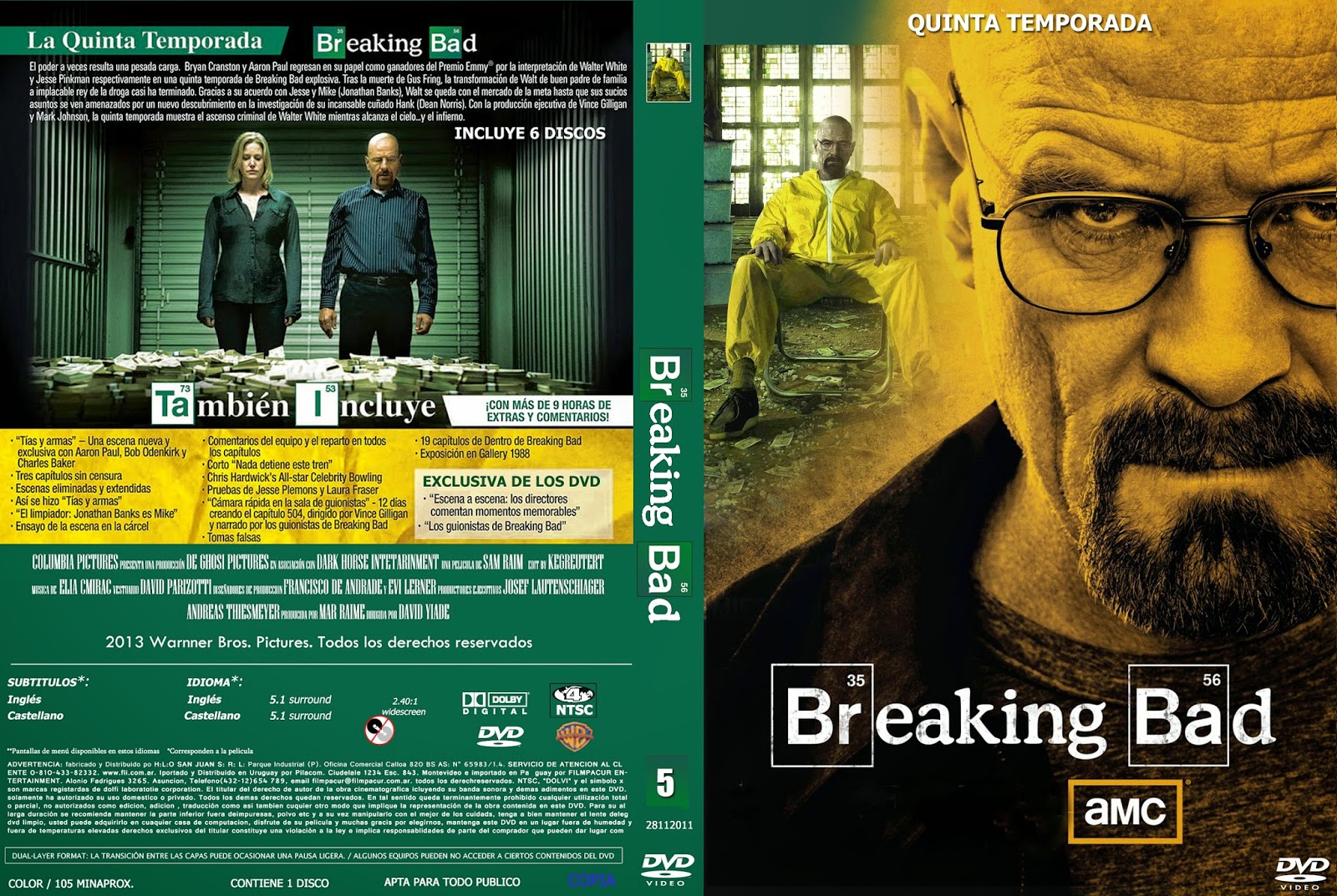 COVERCARATULAS DE DVD - CD COVERCREATORS: BREAKING BAD "QUINTA TEMPORADA"