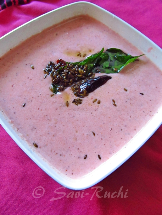 Savi-Ruchi: Strawberry Sasive | Strawberries in coconut-mustard sauce