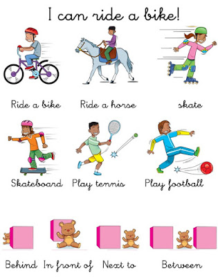 Cool English for Second Graders: Unit 3: I can ride a bike! Vocabulary.